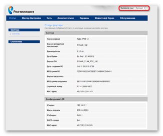 Jak připojit router k internetu Rostelecom