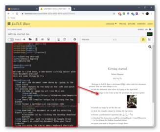 Редактор LaTeX онлайн