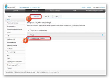 Konfigurowanie routera ZTE dla Rostelecom
